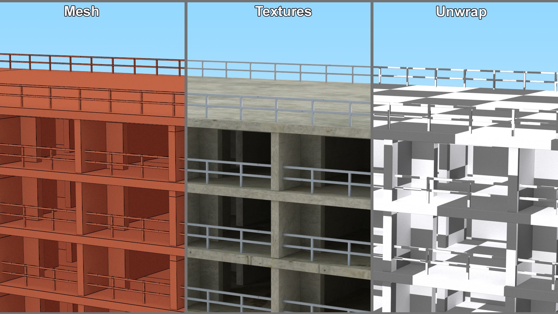 Construction Site With Unfinished High-Rise Building 3D Model ...