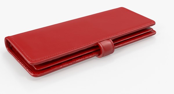 Ladies long wallet red 3D - TurboSquid 1261708