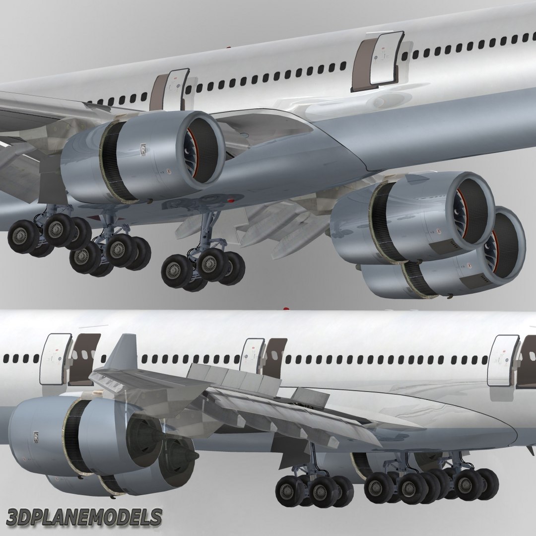 Airbus A340-600 3d Model