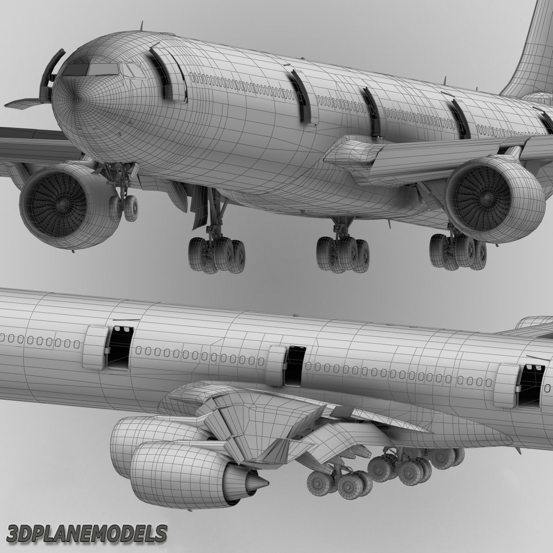 Airbus A340-600 3d Model