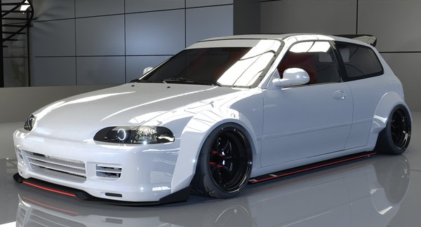 modelo 3d Honda Civic 98 Modified - TurboSquid 2089300