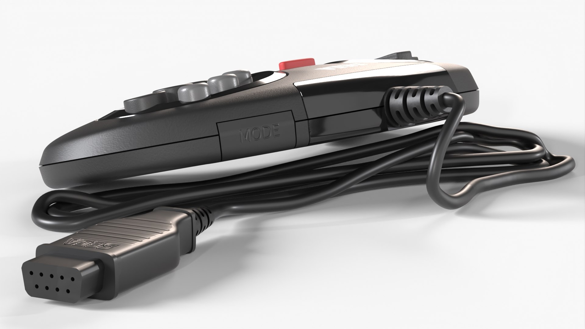 3D Sega Mega Drive Genesis Six Button Controller Model - TurboSquid 2071975