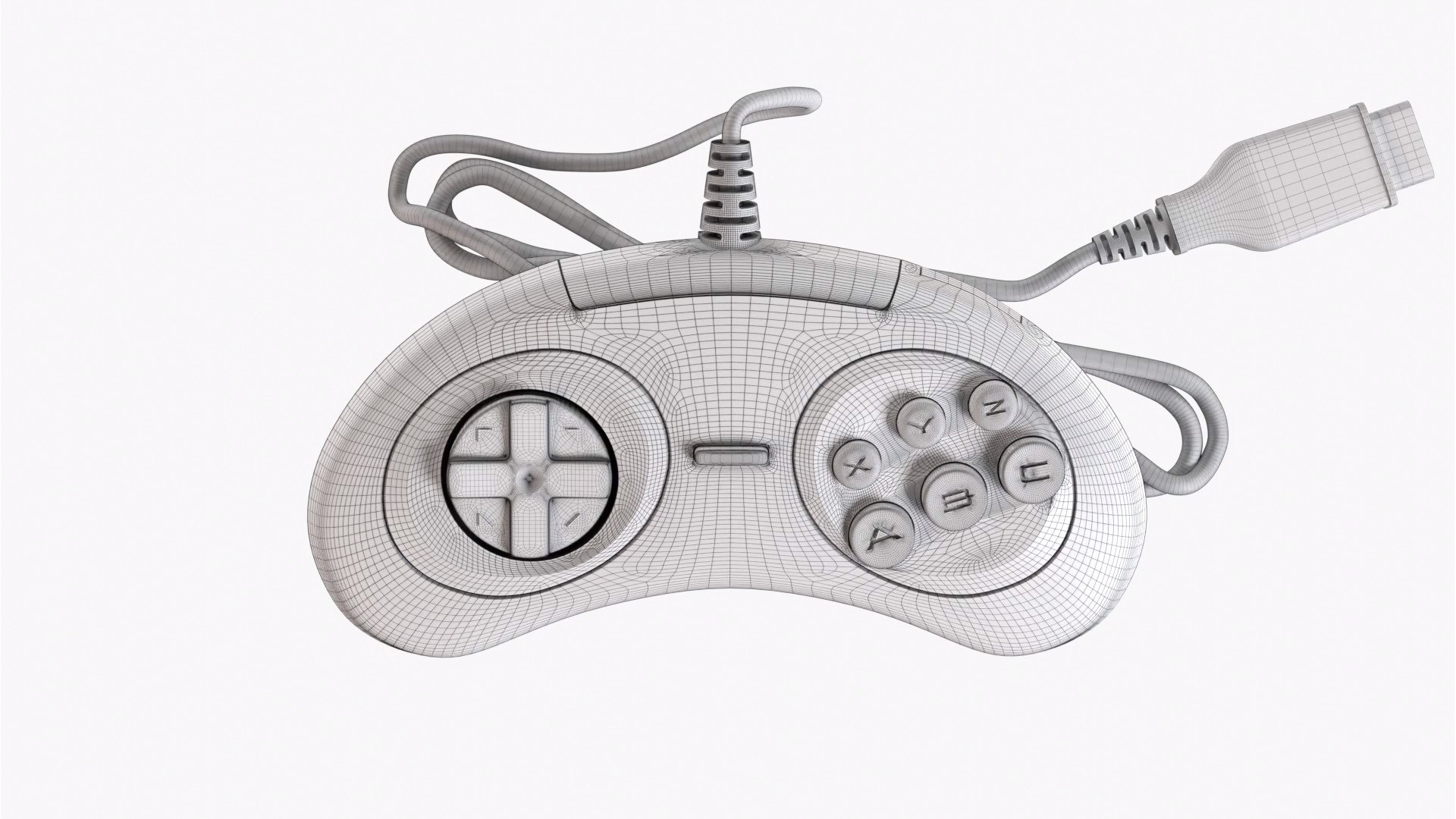 3D Sega Mega Drive Genesis Six Button Controller Model - TurboSquid 2071975