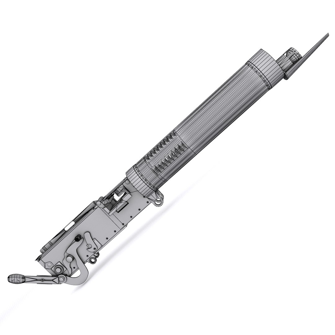 3d Model Vickers Machine Gun Aircraft