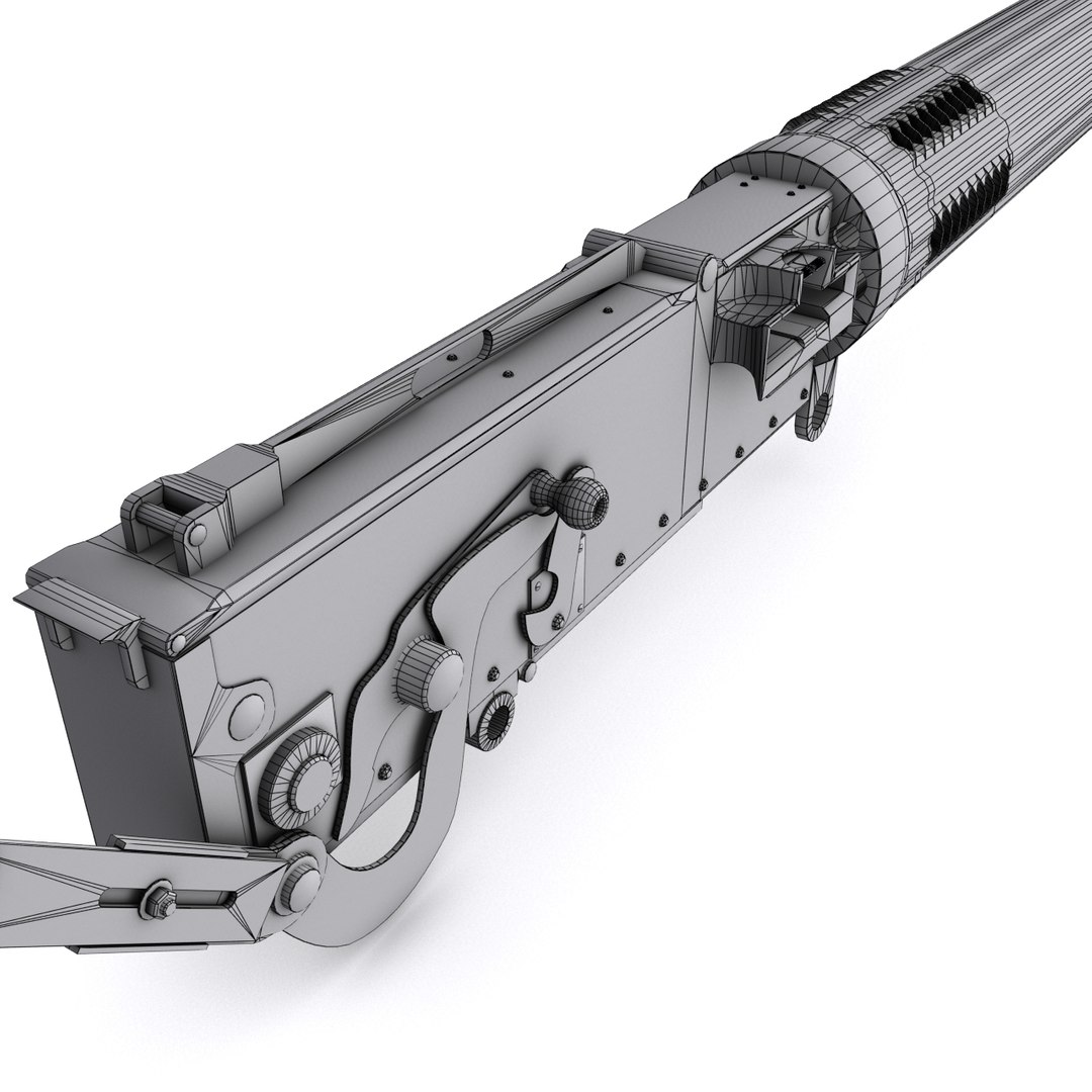 3d Model Vickers Machine Gun Aircraft