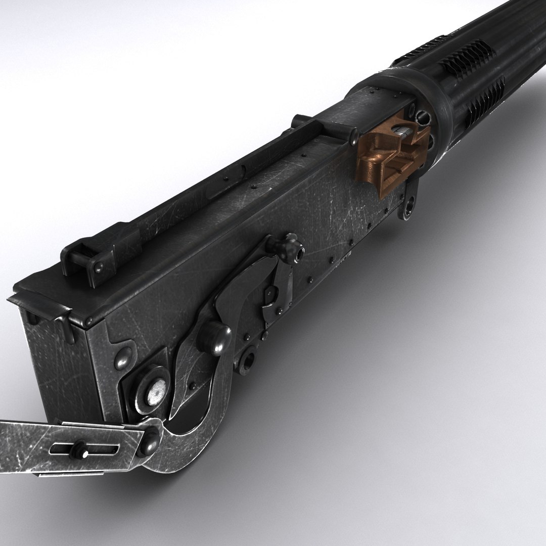 3d Model Vickers Machine Gun Aircraft