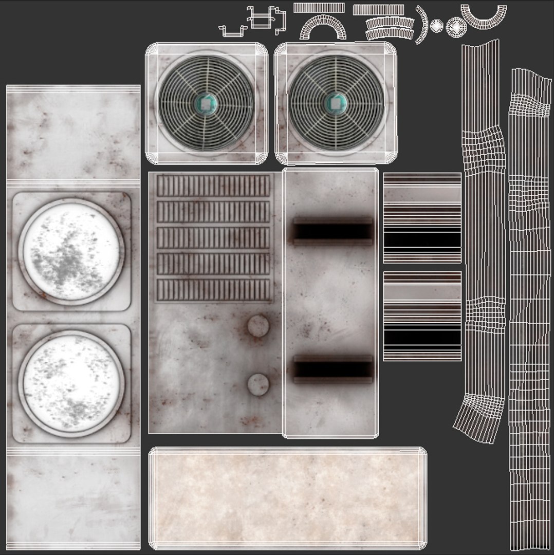 3D model Roof Ac Unit Low Poly - TurboSquid 1925956