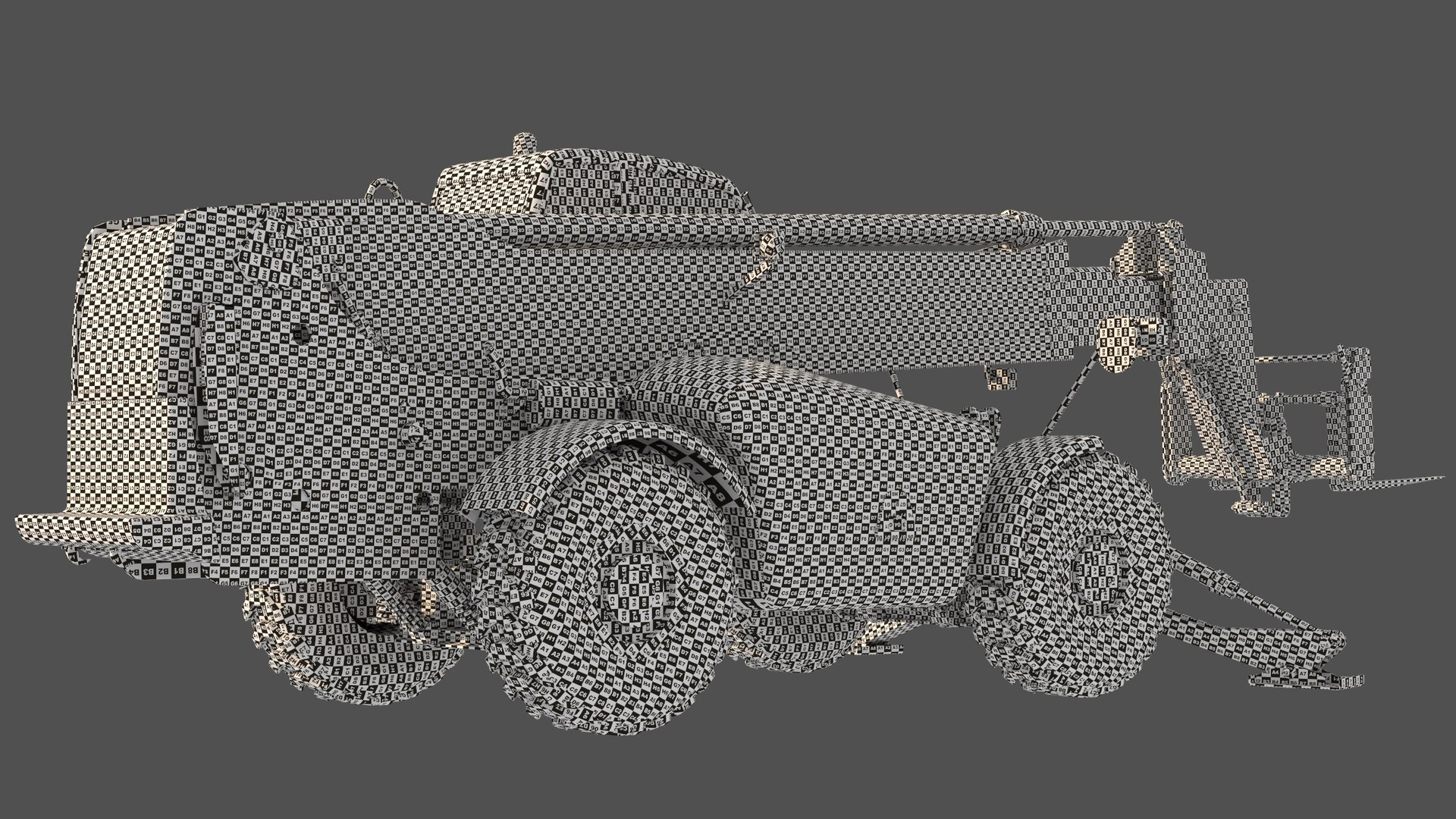 3D Telescopic Handler Forklift UVW Only - TurboSquid 2516087