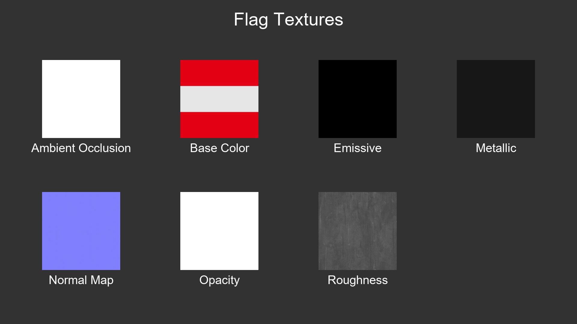 Austria Flag Stand Pole Animated 3D - TurboSquid 2517292