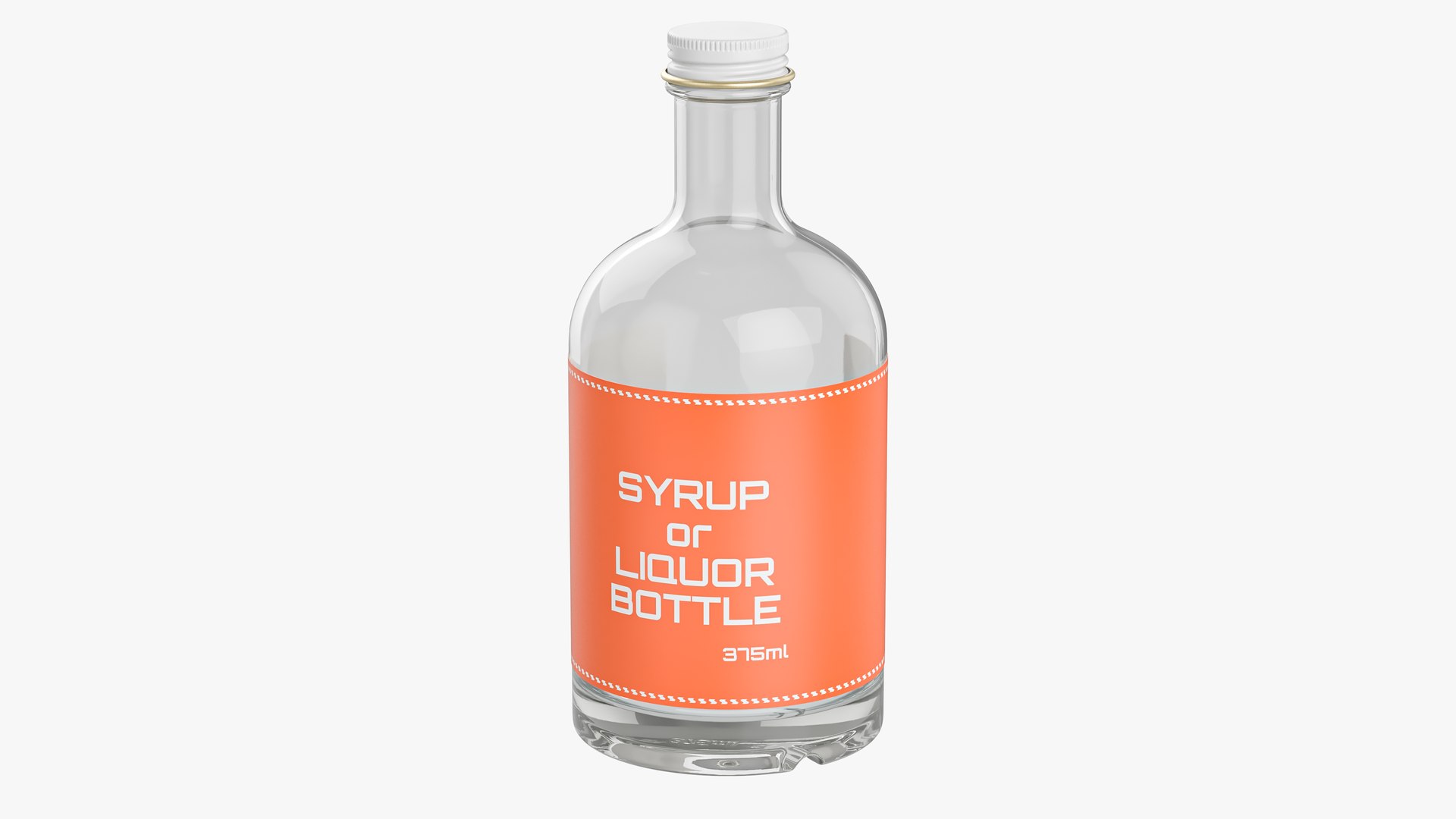 Syrup Bottle 375ml 3D - TurboSquid 2272455