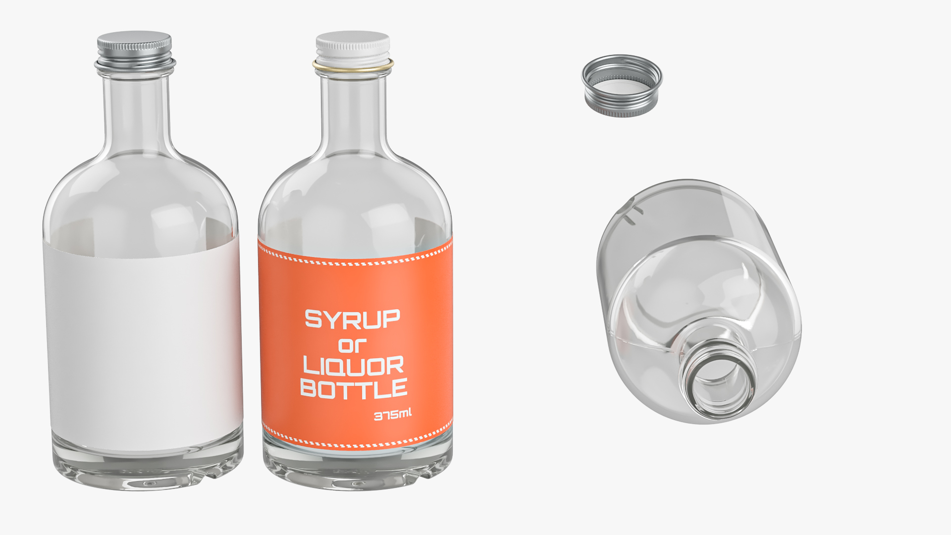 Syrup Bottle 375ml 3D - TurboSquid 2272455