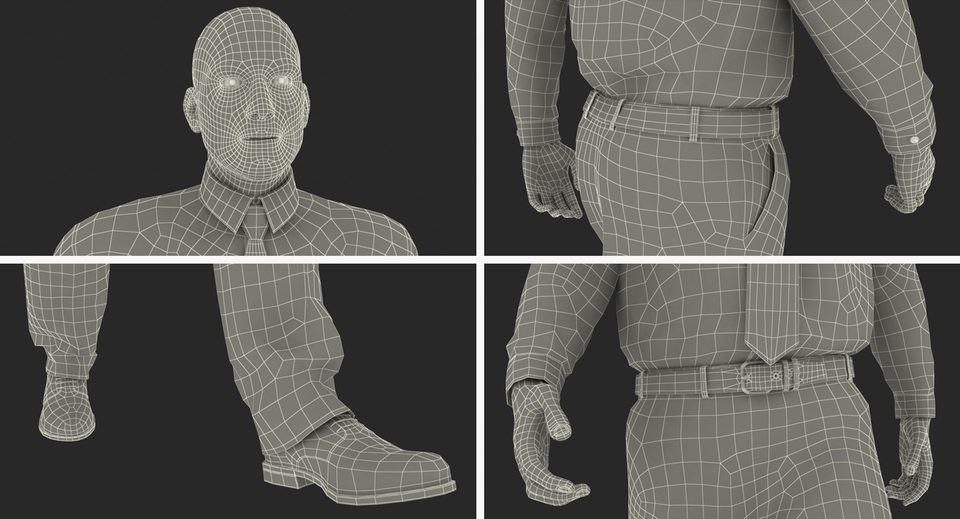 Office Worker Walking Pose 3d Model