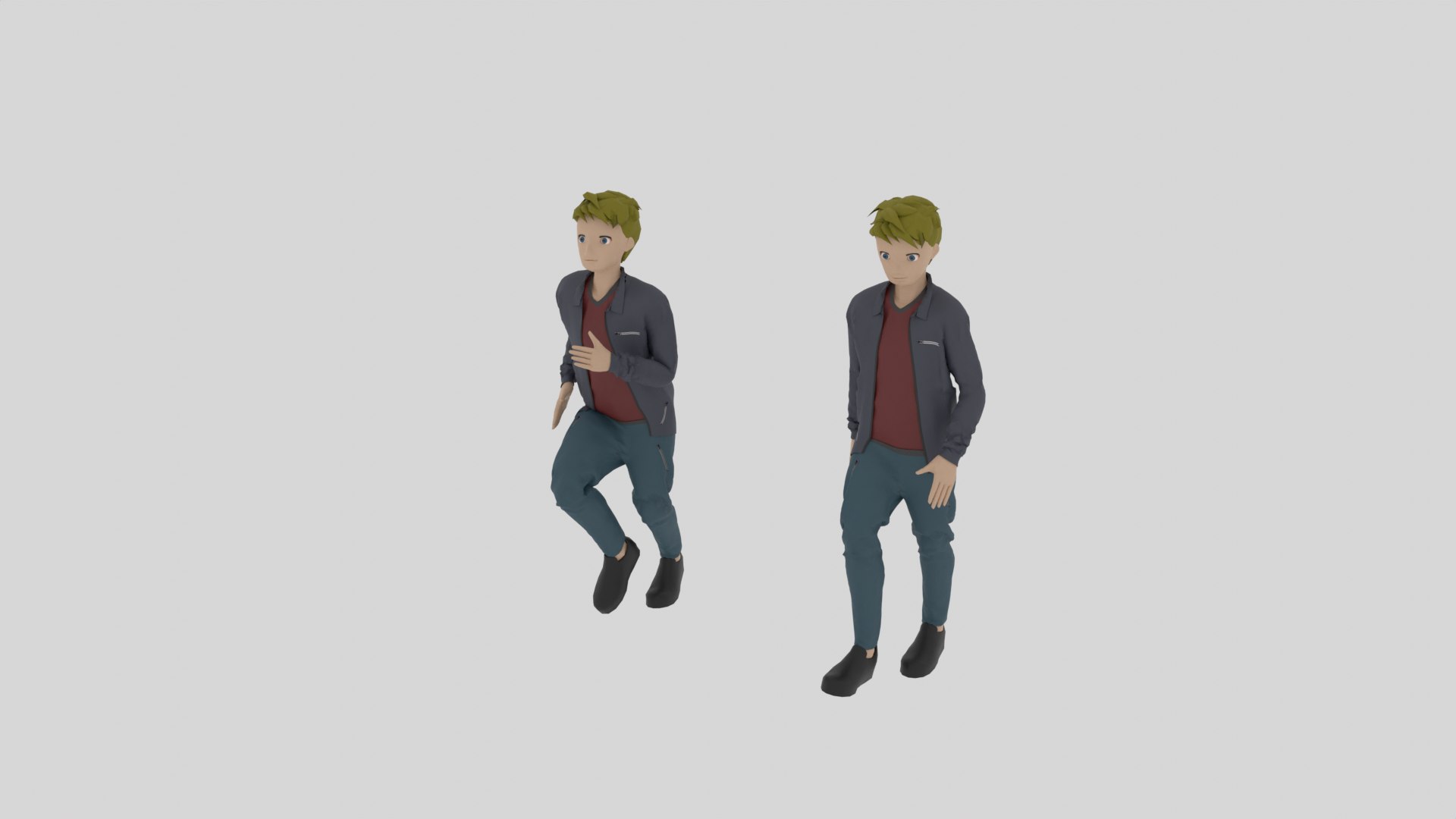 3D Model Cartoon Character Walking And Running Animation - TurboSquid ...