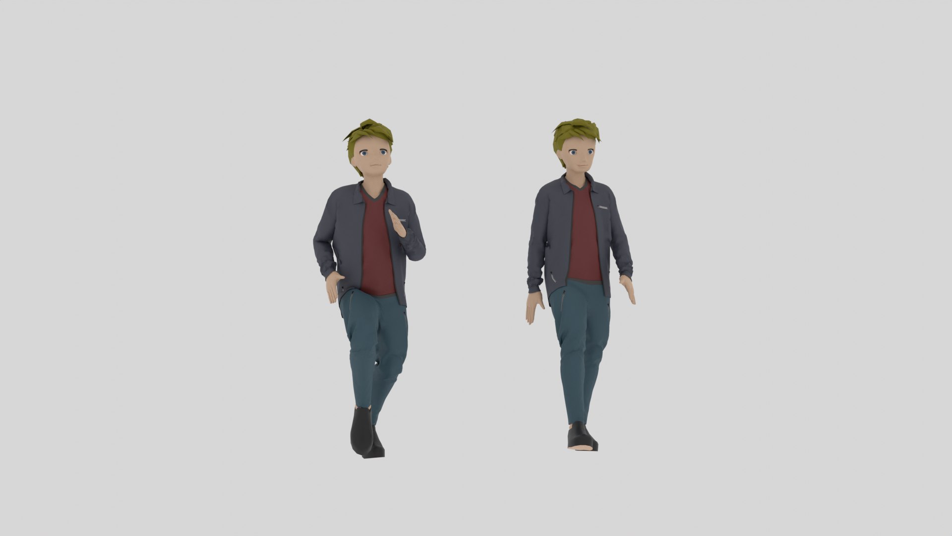 3D Model Cartoon Character Walking And Running Animation - TurboSquid ...