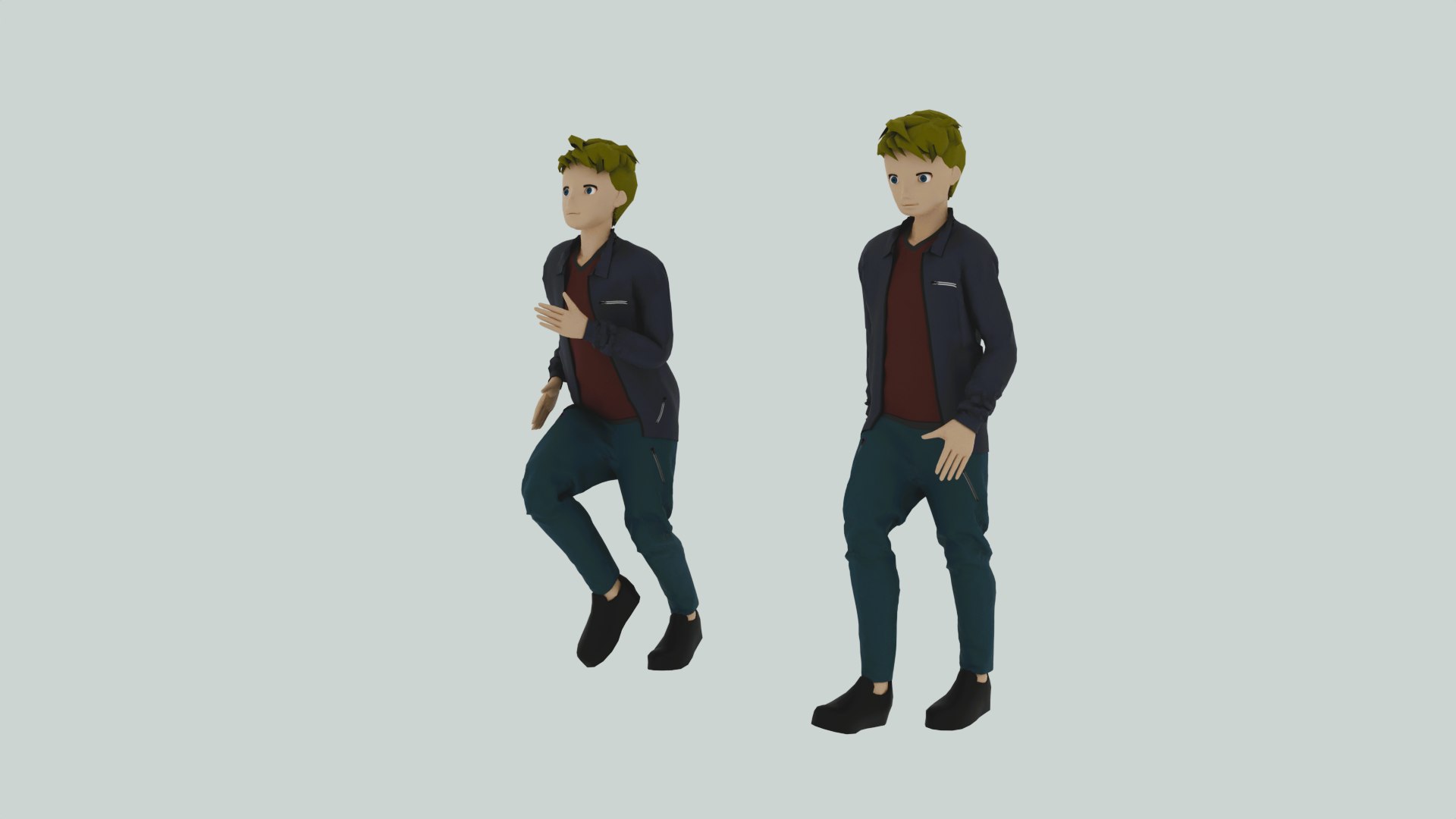 3D Model Cartoon Character Walking And Running Animation - TurboSquid ...