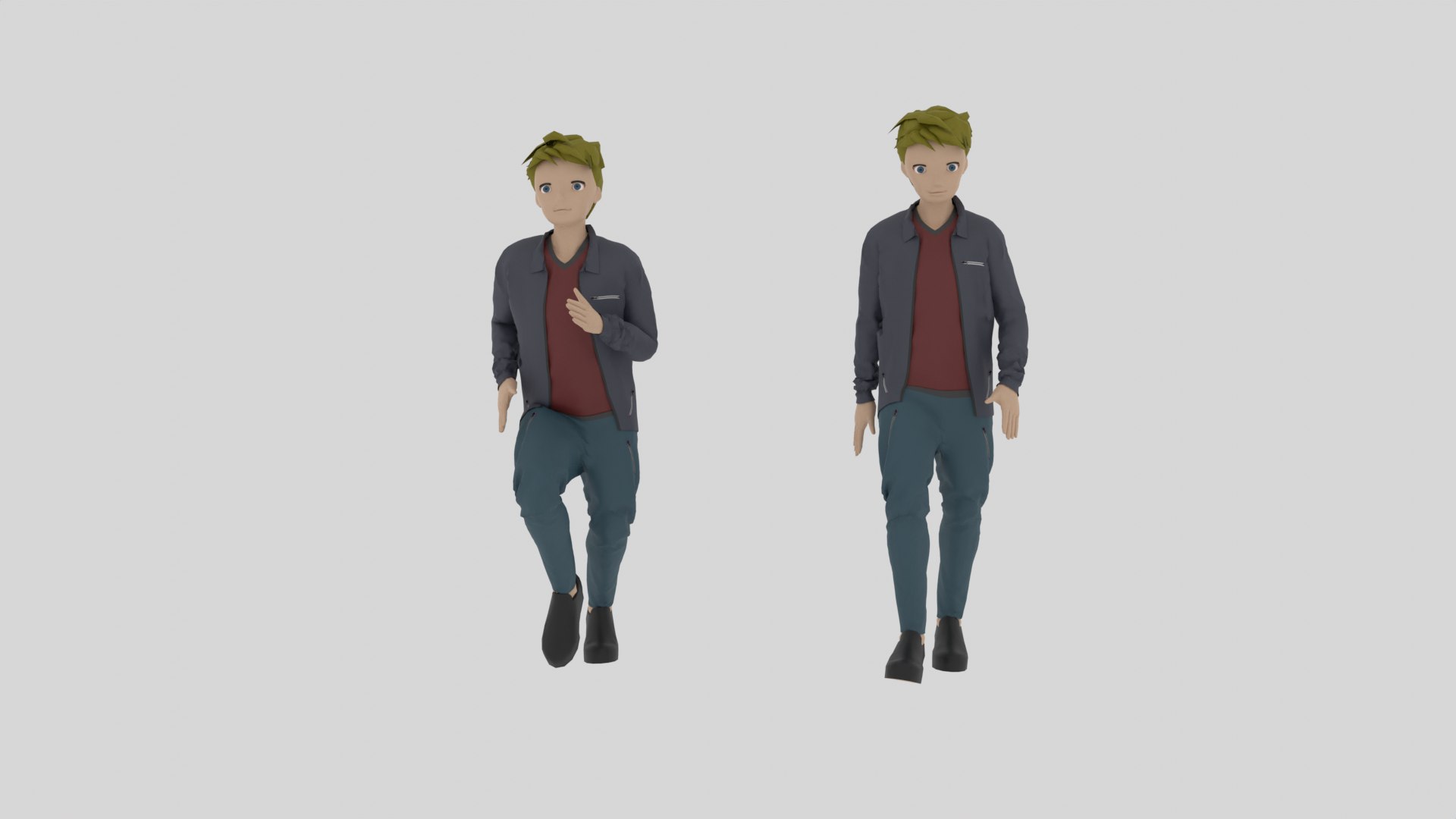 3D Model Cartoon Character Walking And Running Animation - TurboSquid ...