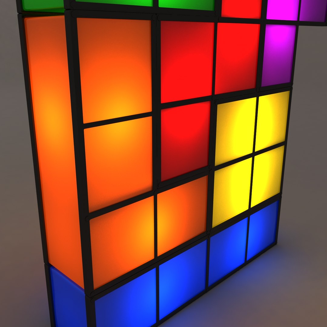Tetris Lamp 3d Model