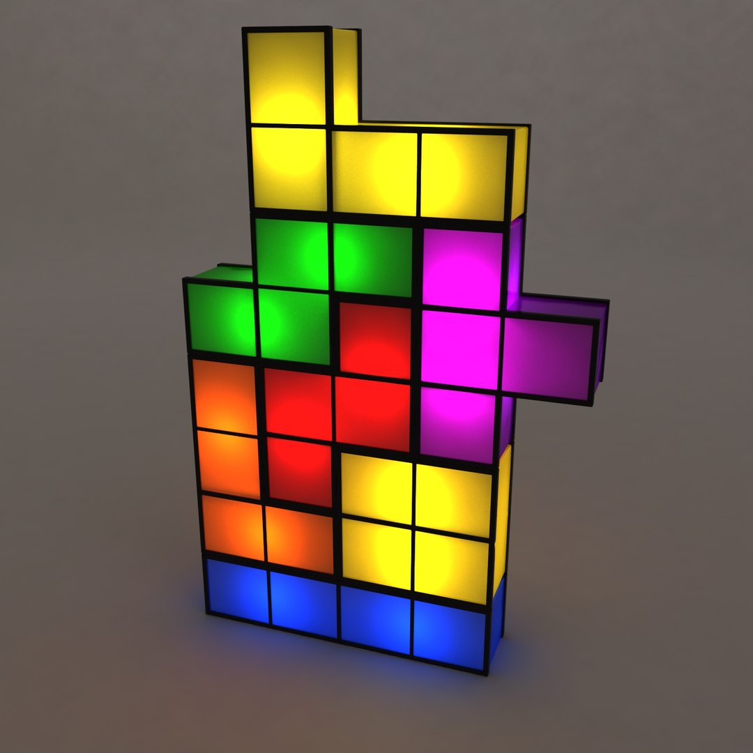 Tetris Lamp 3d Model