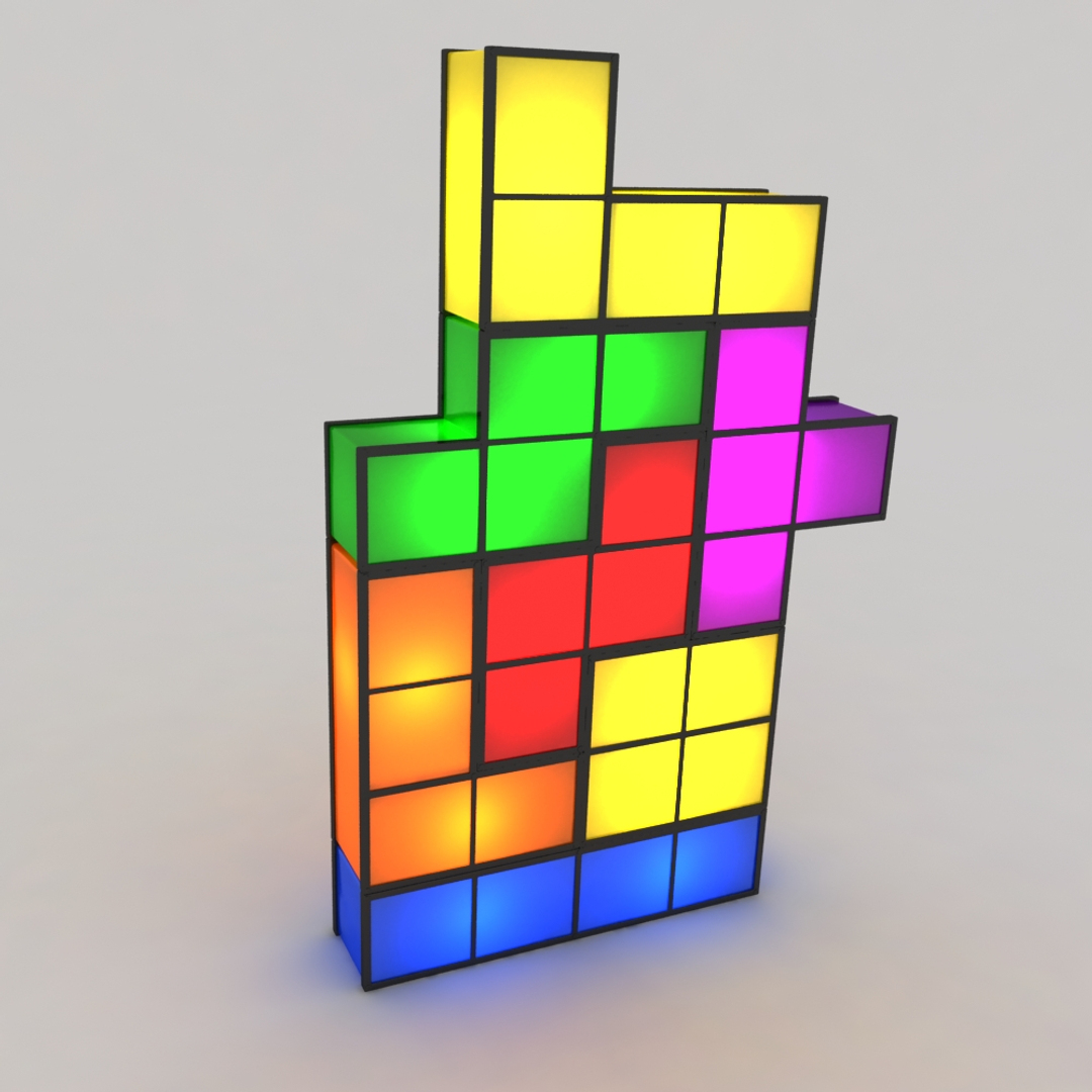 Tetris Lamp 3d Model