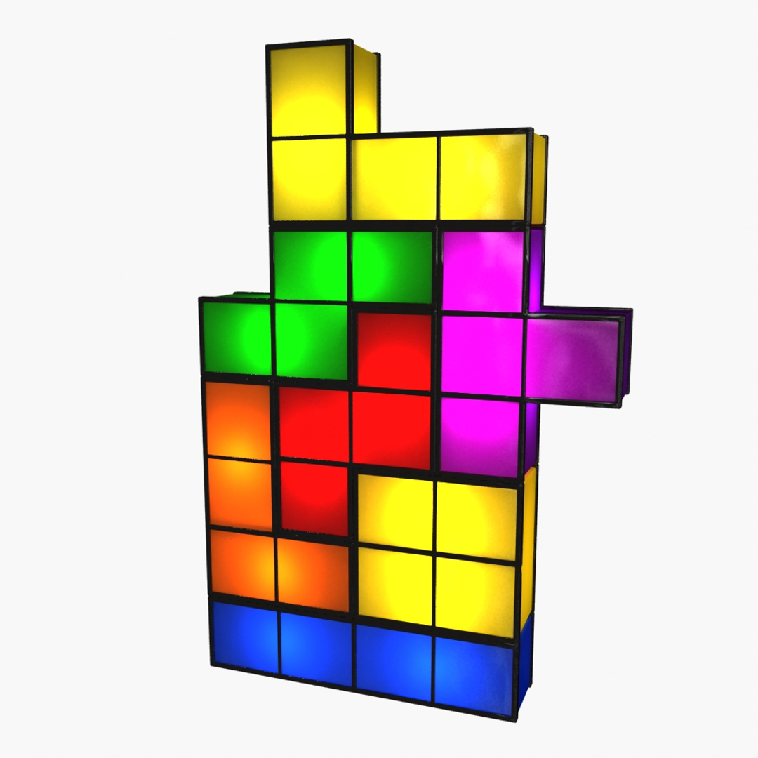 Tetris Lamp 3d Model