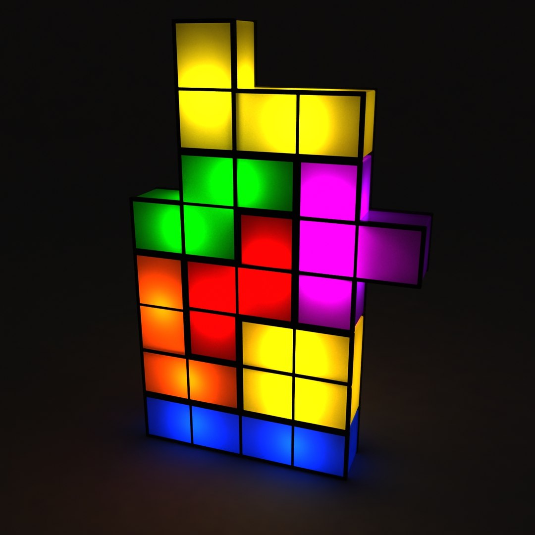 Tetris Lamp 3d Model