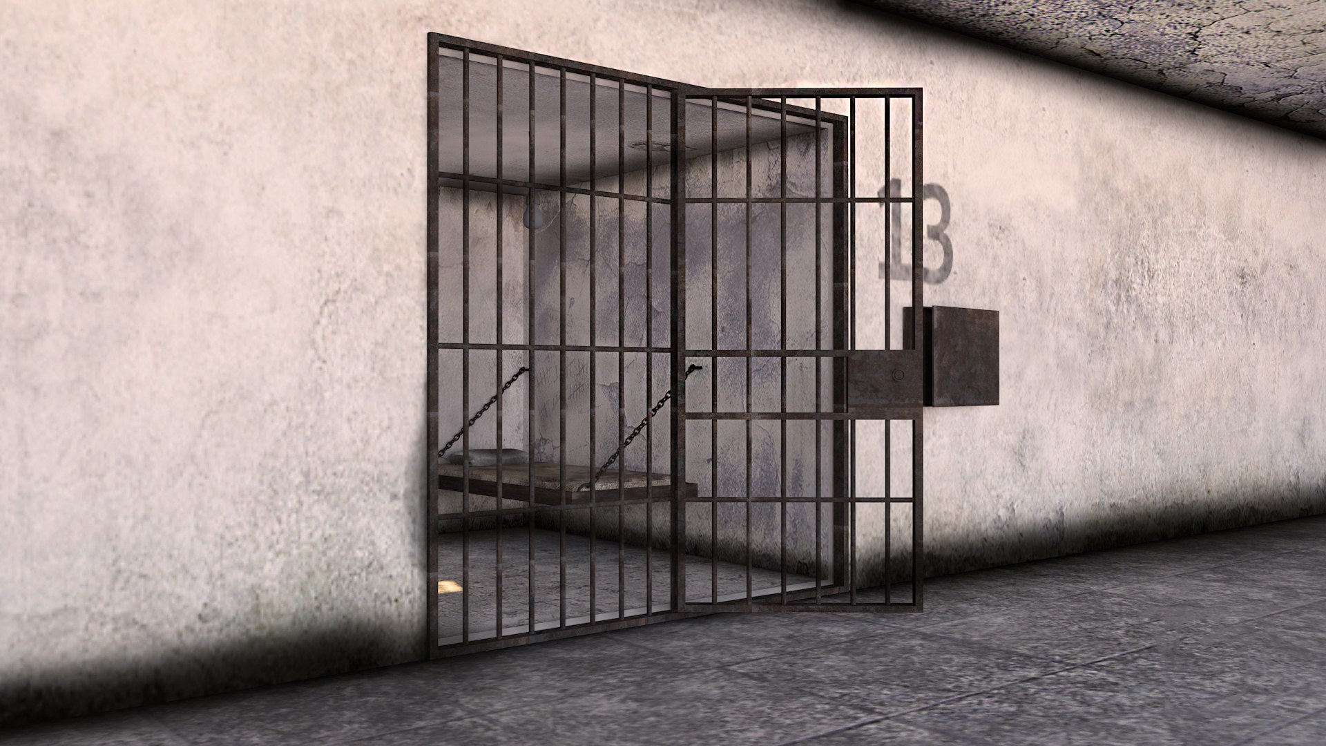 3D Prison Scene Model - TurboSquid 1394083