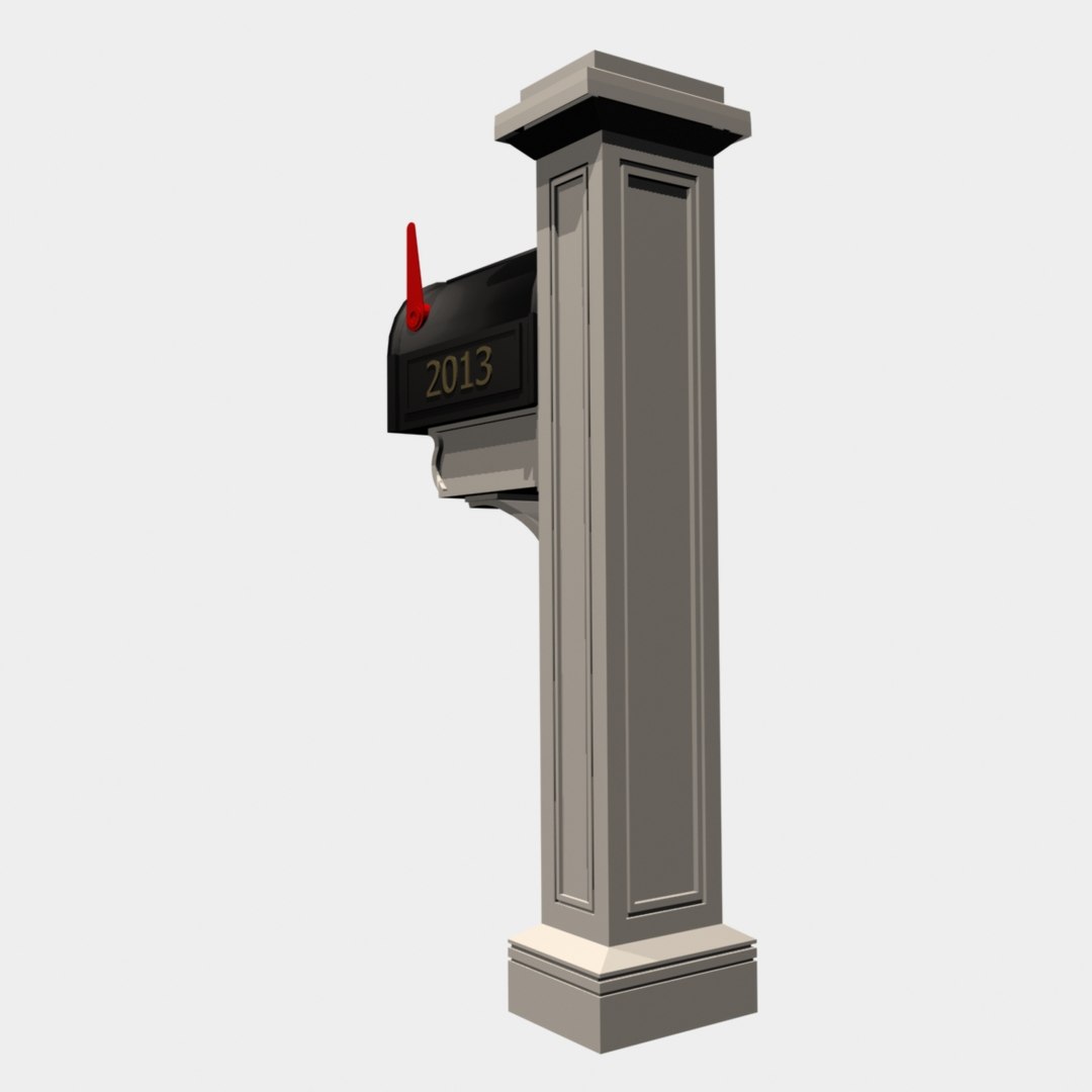 3d Model Newport Mailbox Post