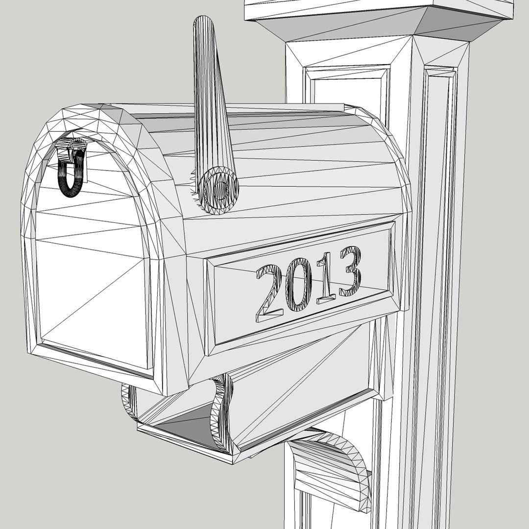 3d Model Newport Mailbox Post