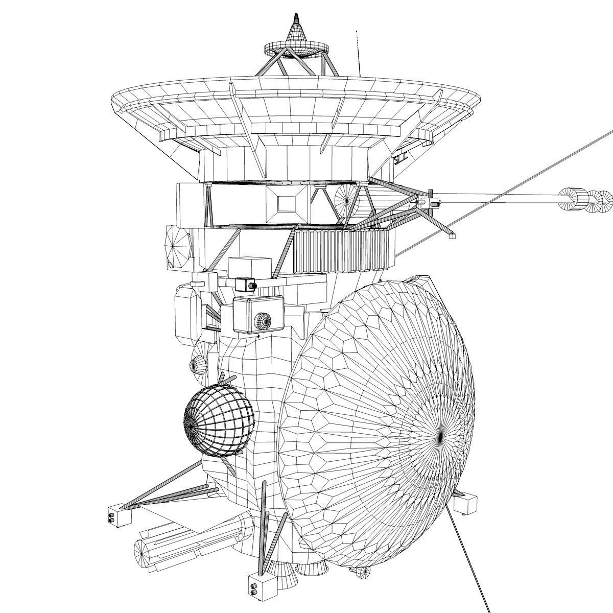 3d cassini-huygens spacecraft huygens