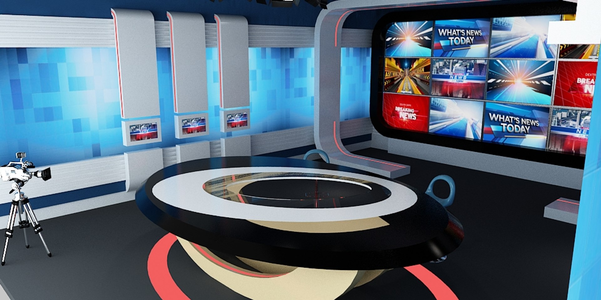 3D news stage - TurboSquid 1586820