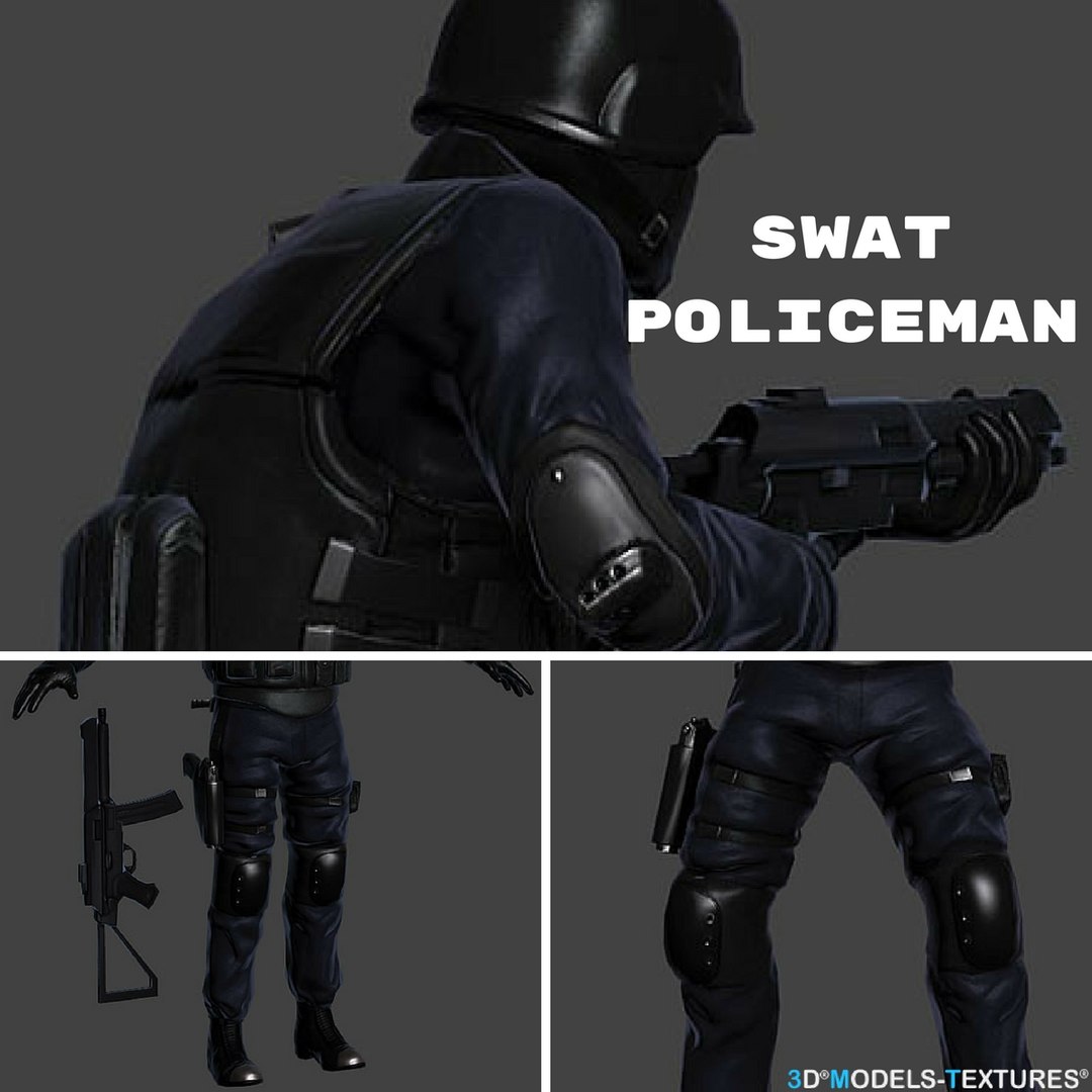 3D Model Swat Policeman Man - TurboSquid 1211741