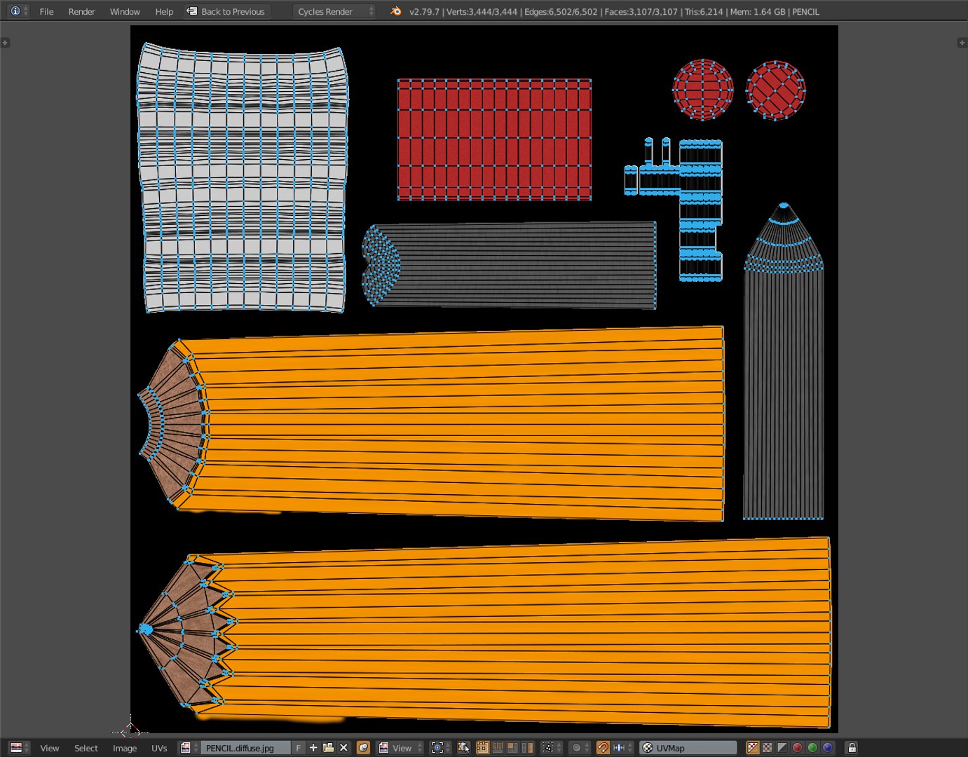 3D Pencil Realistic Model - TurboSquid 1420616