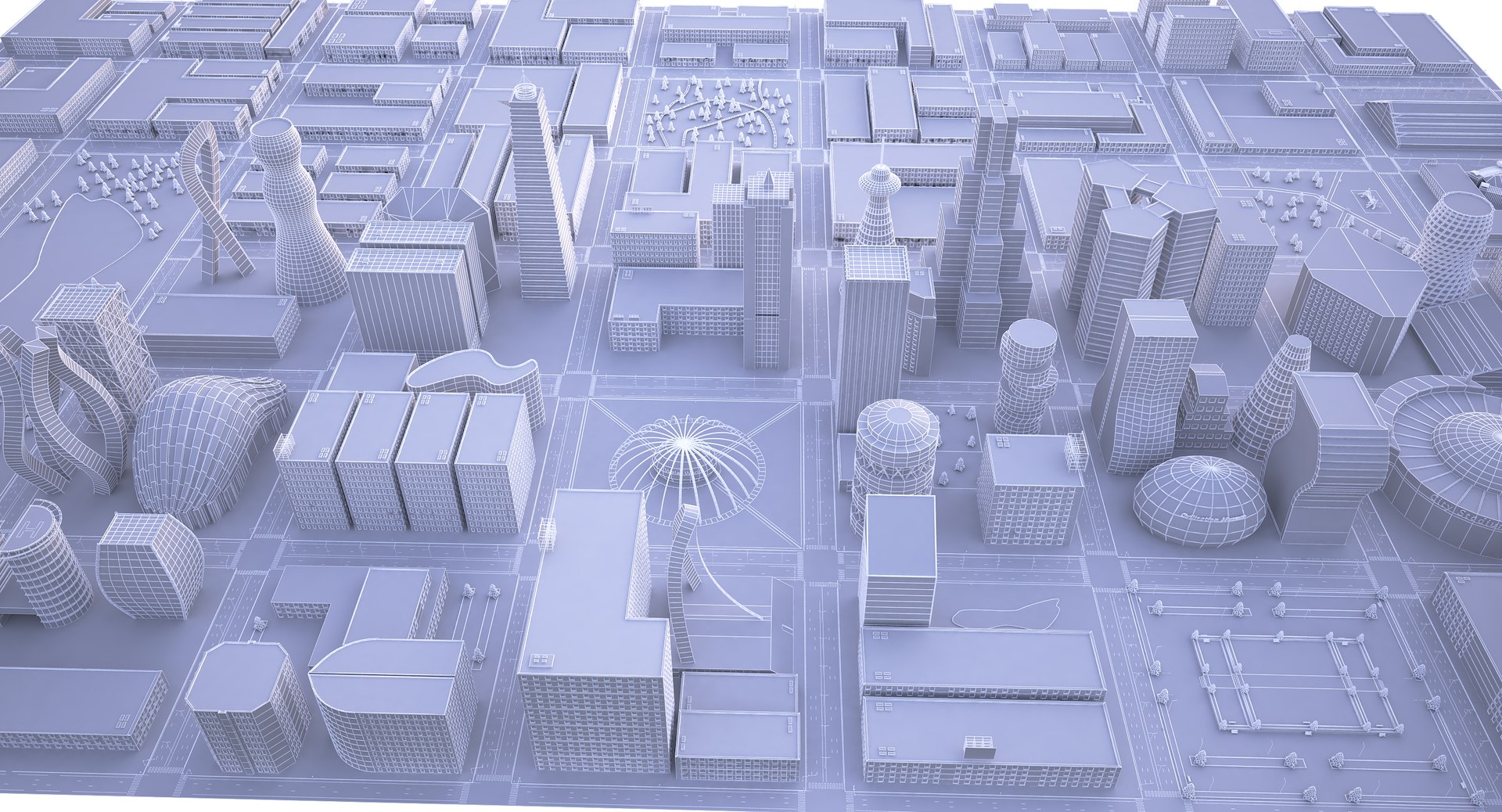 Big City Scene 3D Model - TurboSquid 1191176