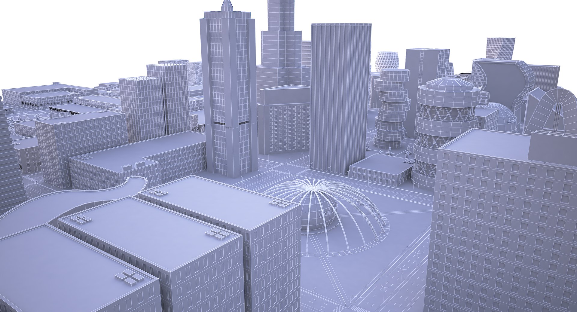 Big City Scene 3D Model - TurboSquid 1191176