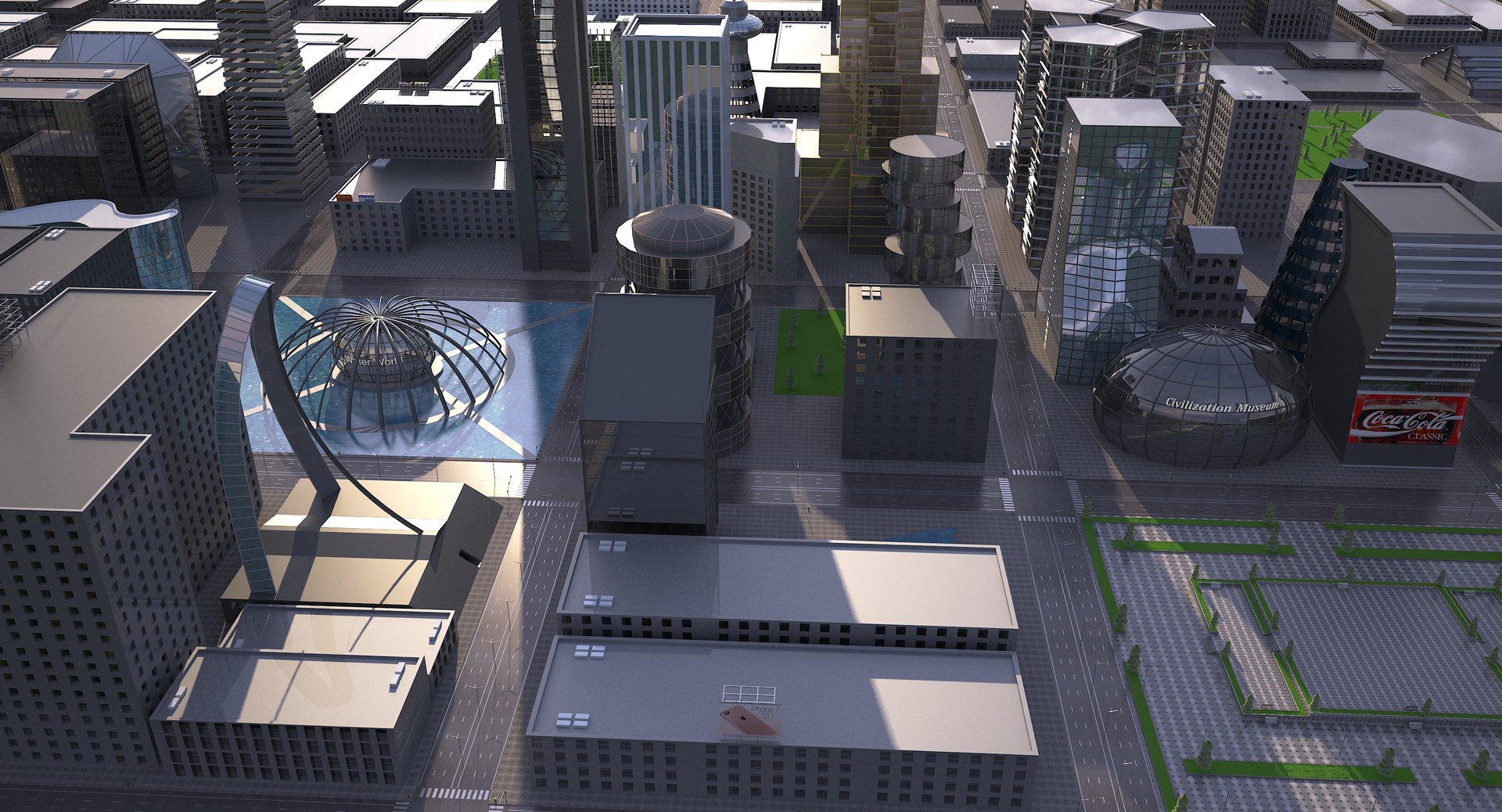 Big City Scene 3D Model - TurboSquid 1191176