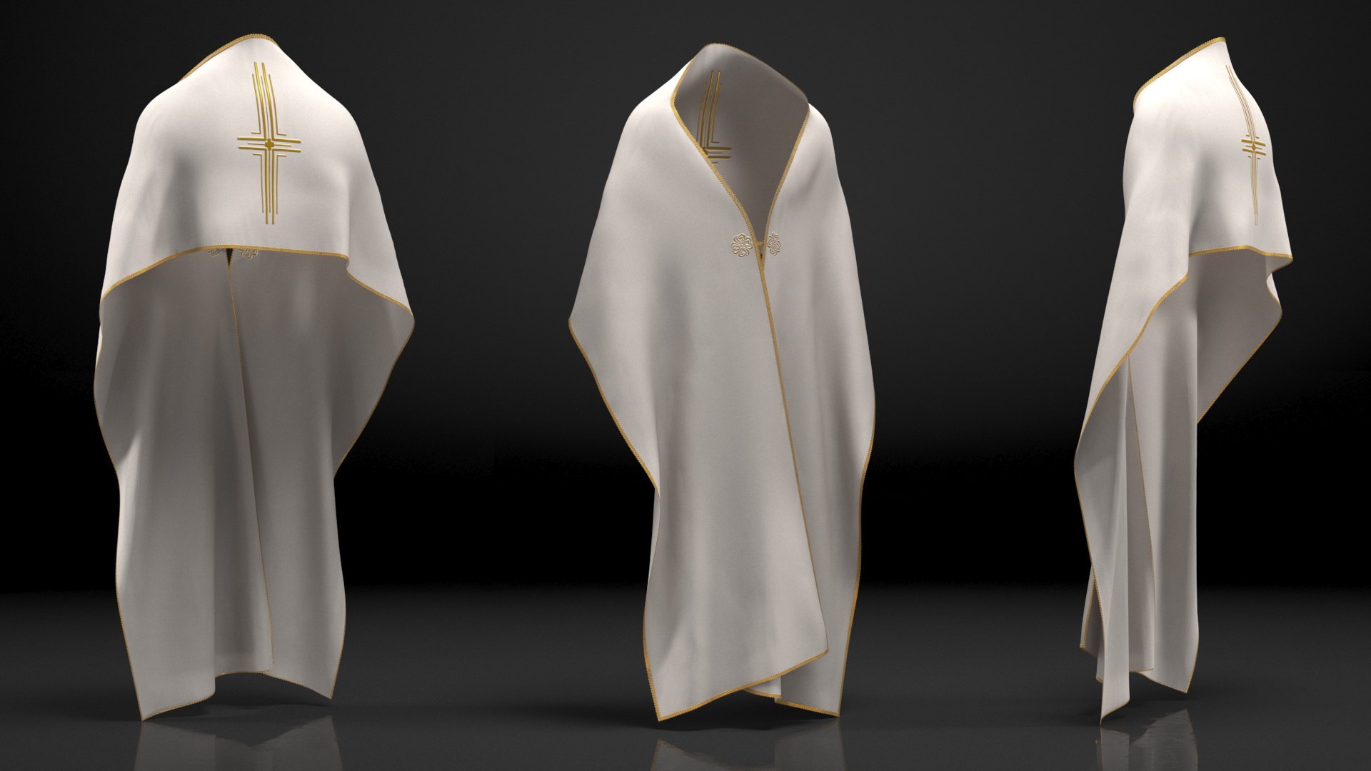 Humeral Veil With Clasp 3D Model - TurboSquid 1860938