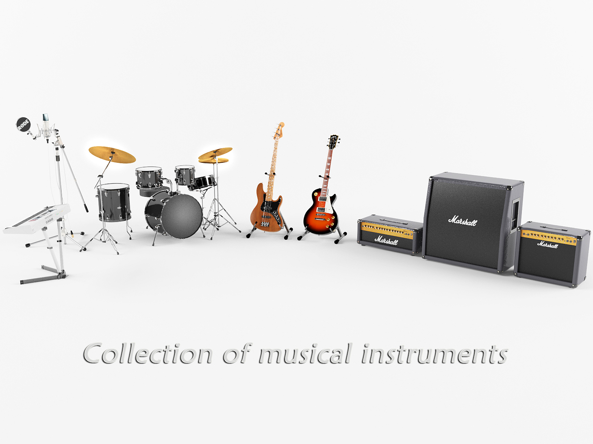 3D musical instruments model - TurboSquid 1276421
