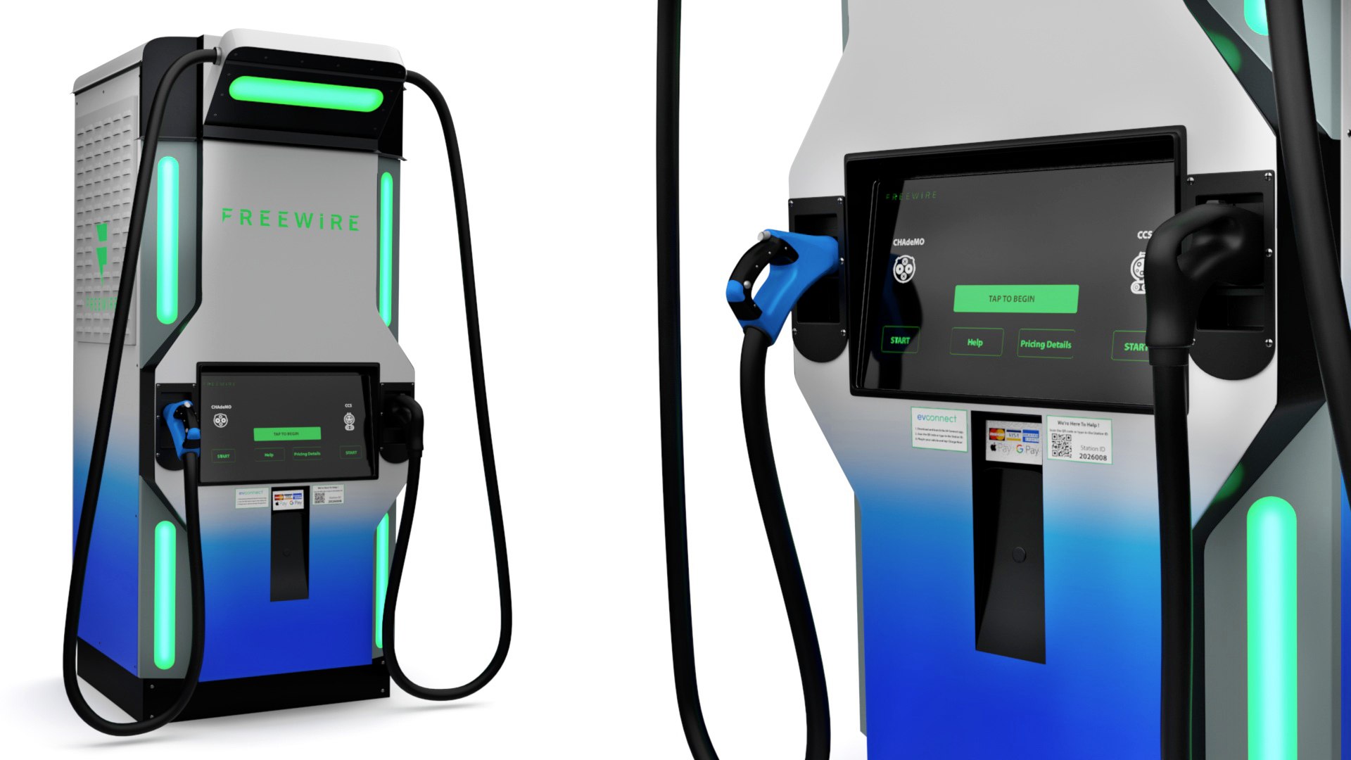 Electric Coupe Car With Freewire Ultrafast Charging Station 3D Model ...