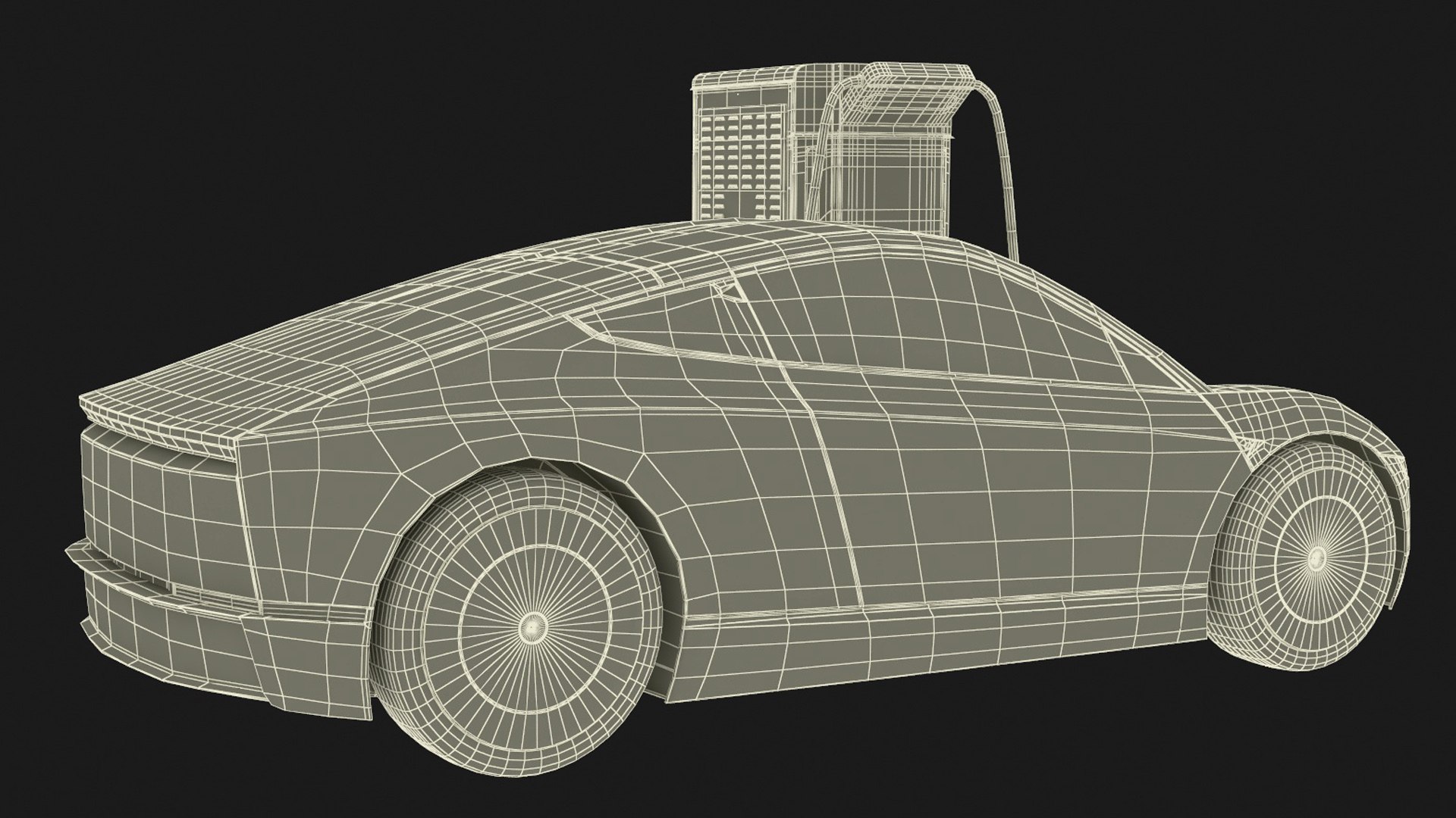 Electric Coupe Car With Freewire Ultrafast Charging Station 3D Model ...