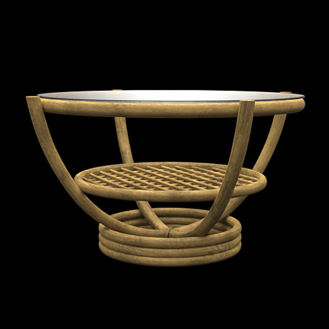 3d model rotang table furniture