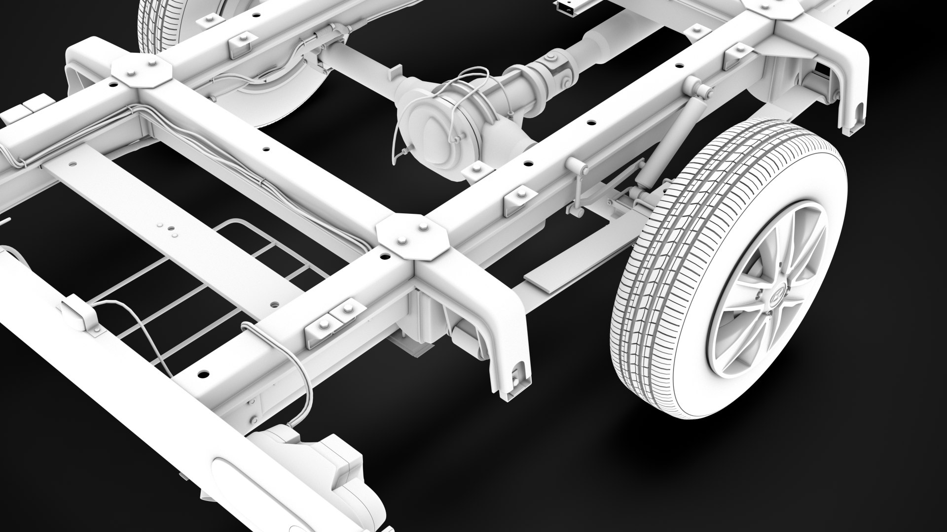 3D hyundai h350 chassis single - TurboSquid 1453485
