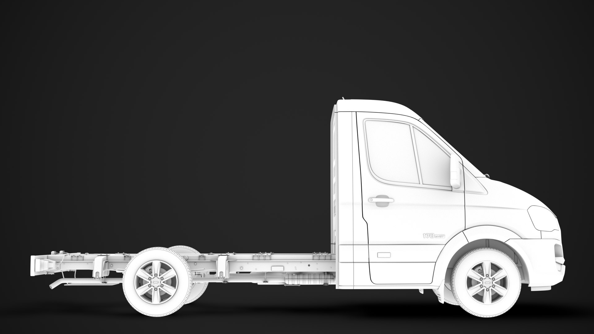 3D hyundai h350 chassis single - TurboSquid 1453485