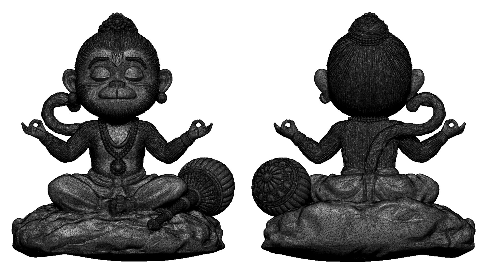 3D Hanuman Statue Ready 3d Print Stl Model Model - TurboSquid 2422740