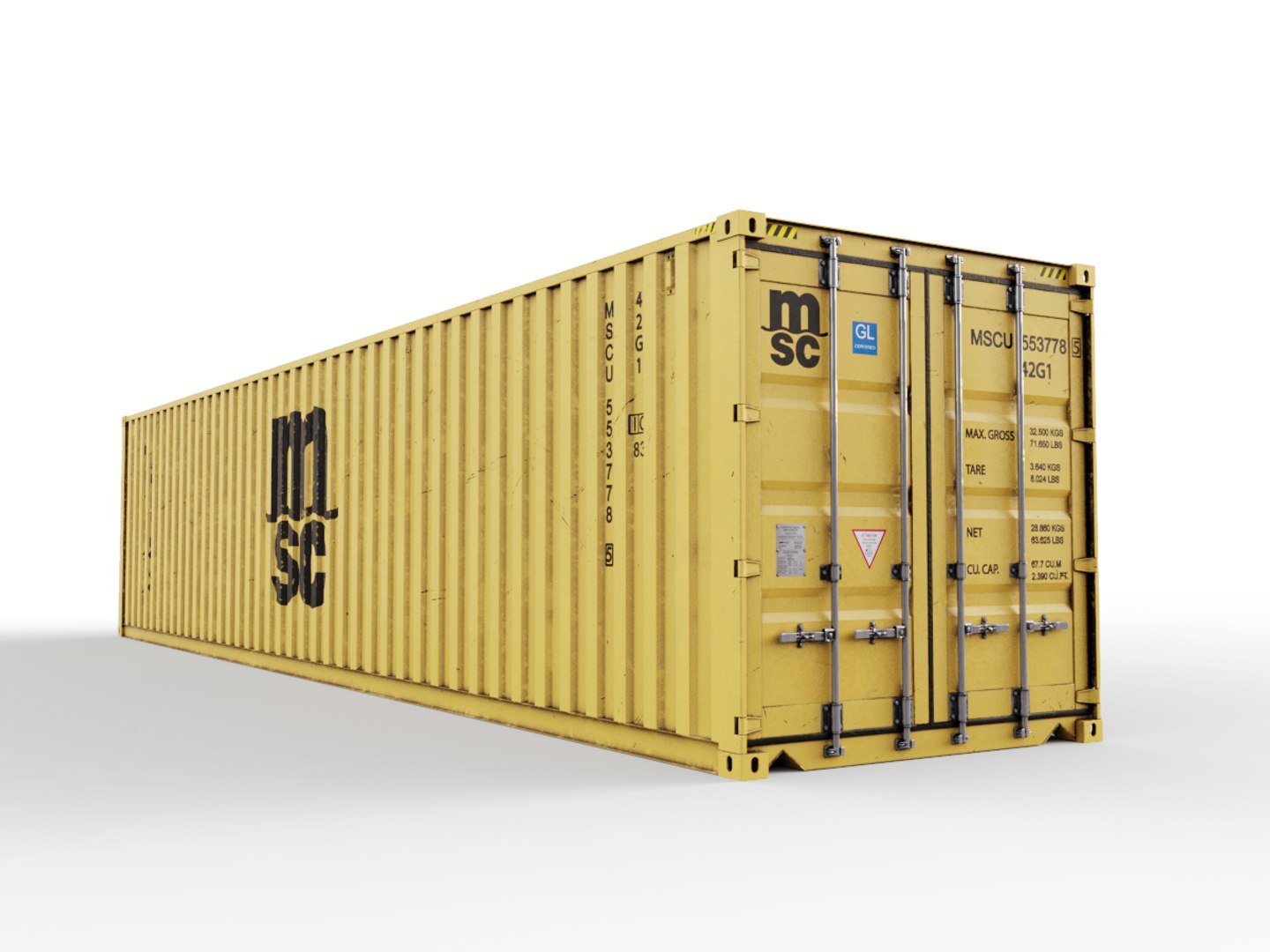 Shipping Container Msc 40 3D Model - TurboSquid 1638368