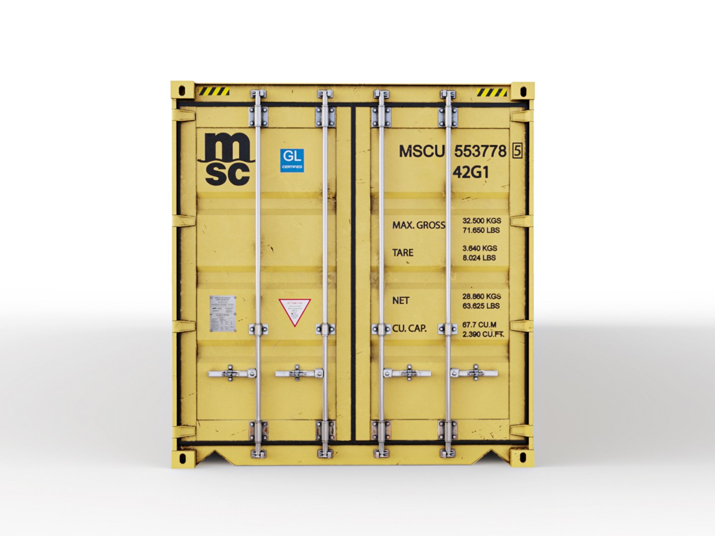 Shipping Container Msc 40 3D Model - TurboSquid 1638368