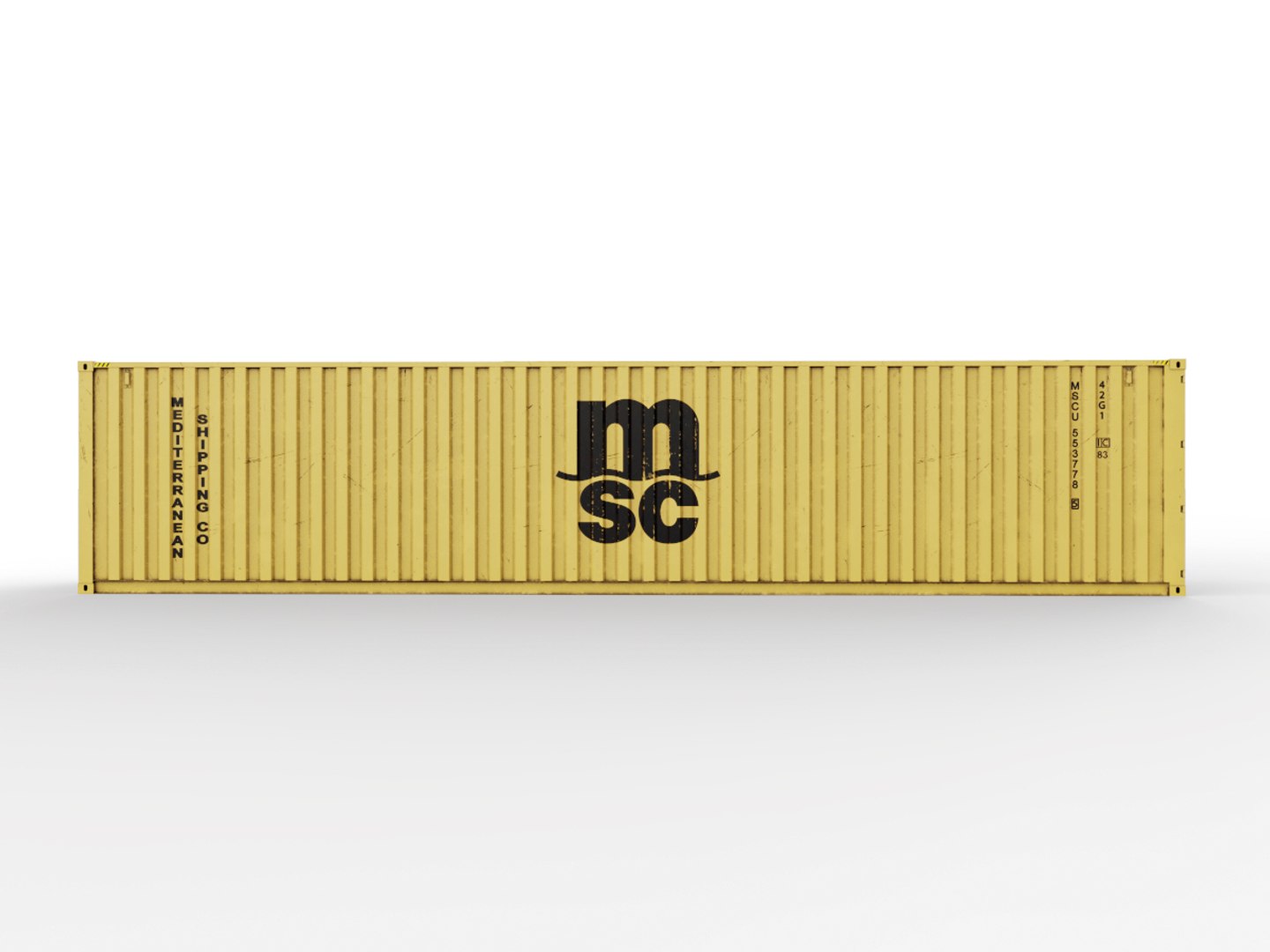 Shipping Container Msc 40 3D Model - TurboSquid 1638368