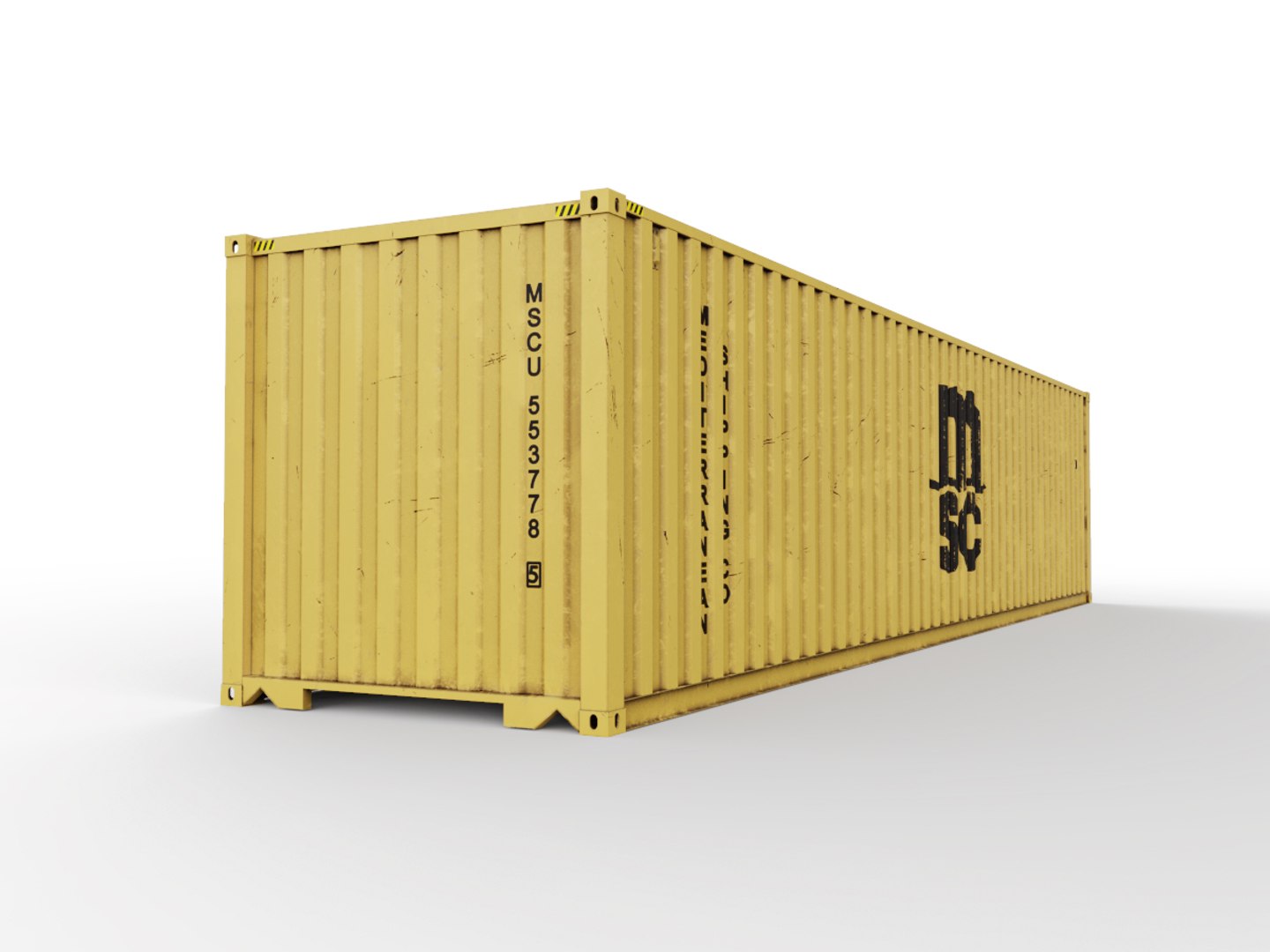 Shipping Container Msc 40 3D Model - TurboSquid 1638368