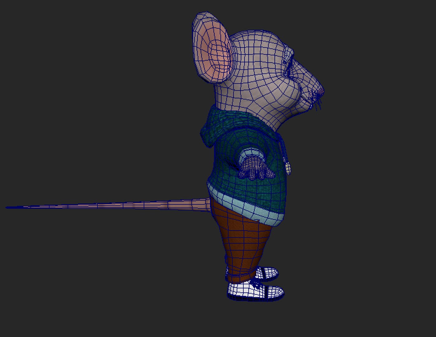 3D Cute Cartoon Rat Character - TurboSquid 1628531