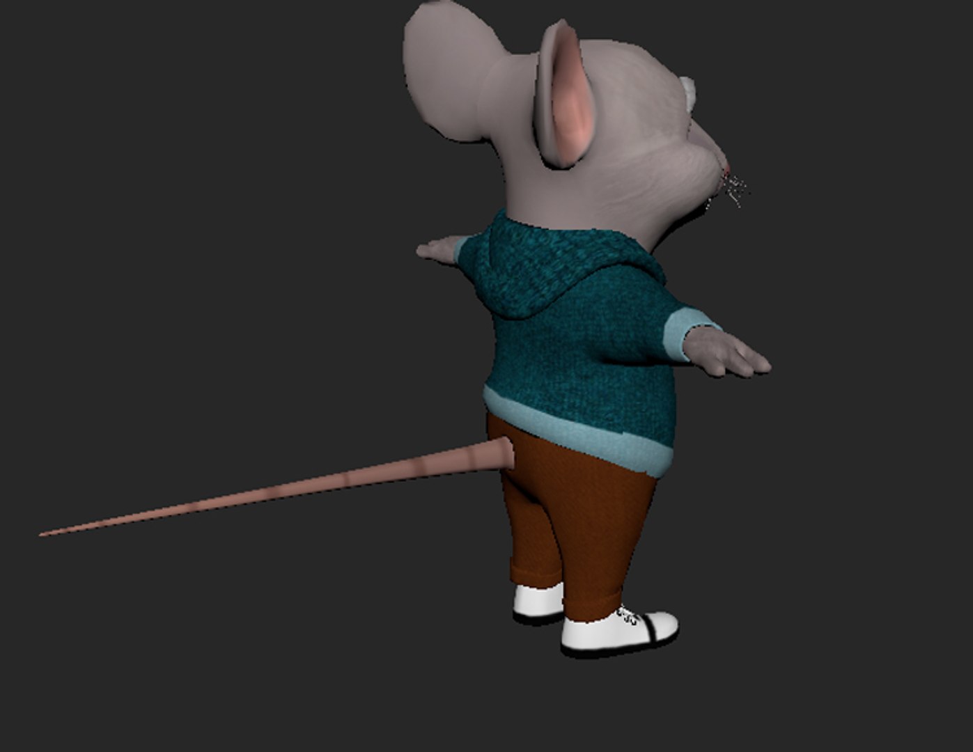 3D Cute Cartoon Rat Character - TurboSquid 1628531