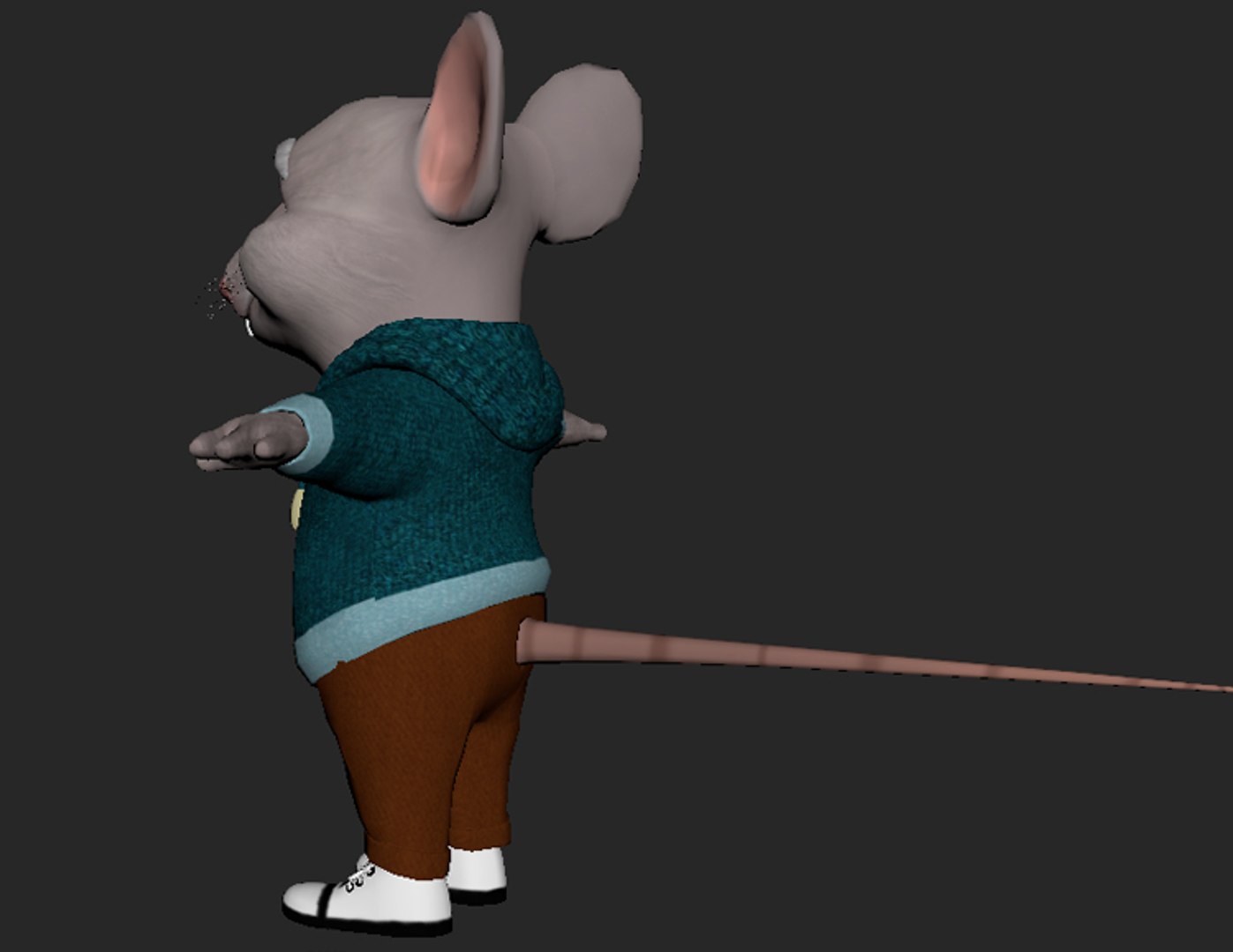 3D Cute Cartoon Rat Character - TurboSquid 1628531